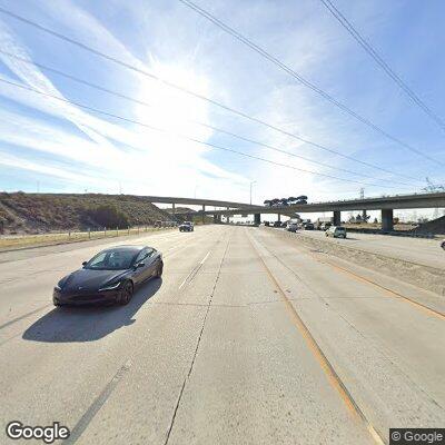 Two deer walking in center divider on northbound I-5, Los Angeles ...