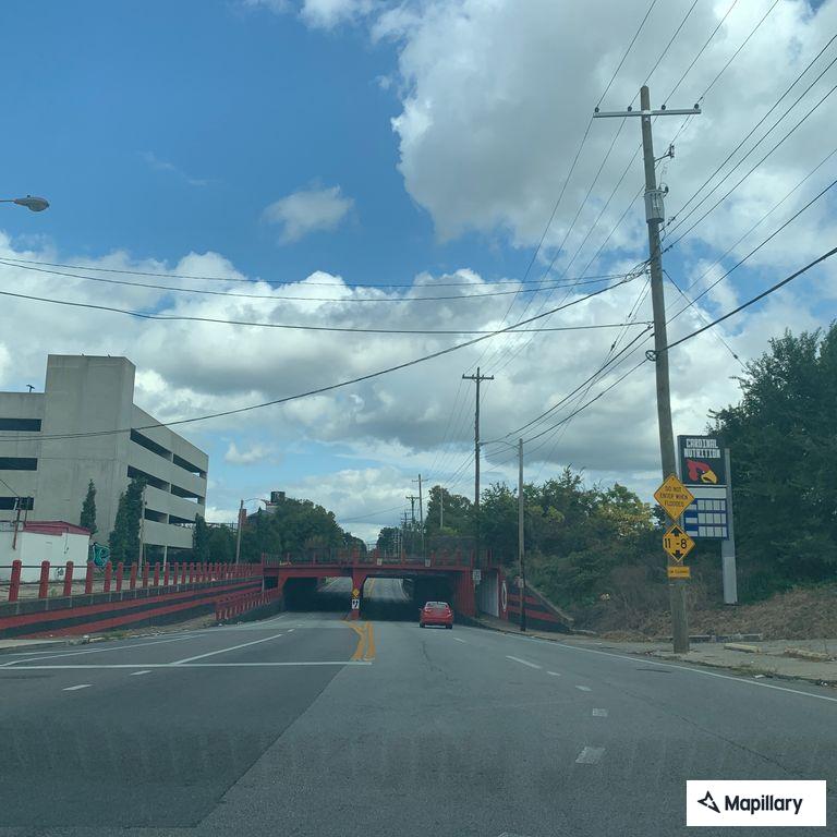 Semi truck stuck under low-clearance bridge on S 3rd St, Louisville KY ...