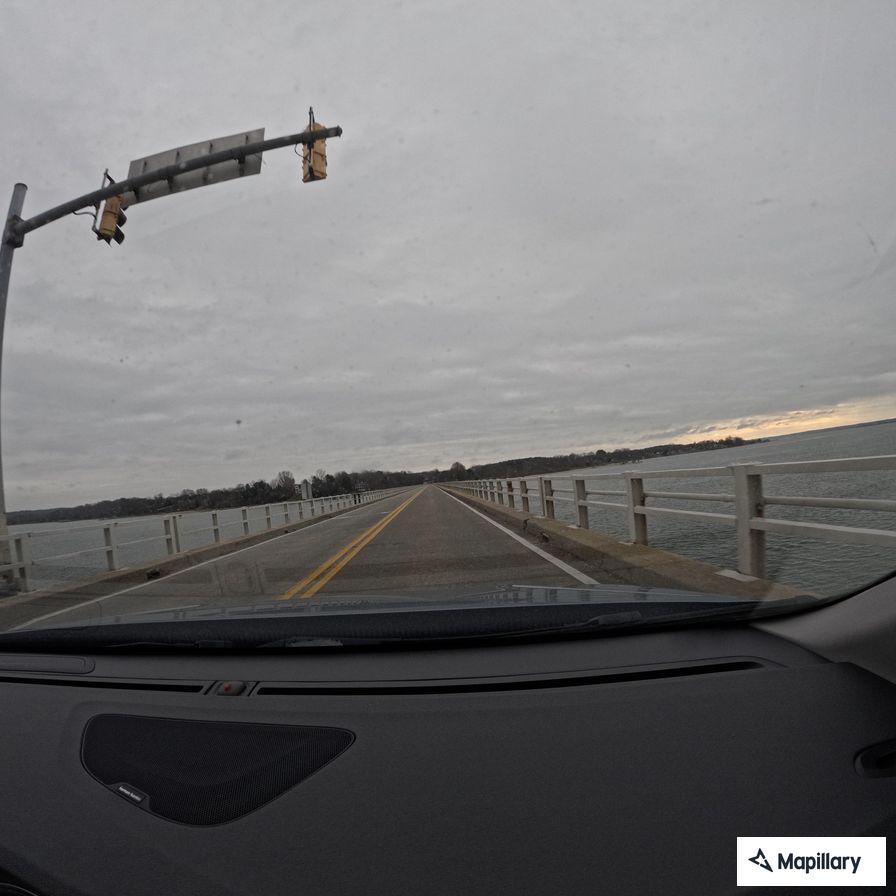 White work van drives aggressively on Benedict Bridge, Hughesville MD ...