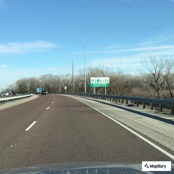 Dark gray Nissan swerves on southbound I-270 near Manchester, St Louis ...