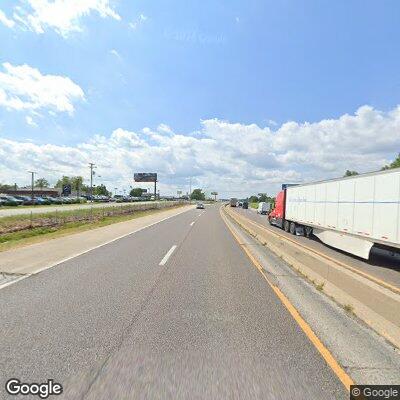 Construction sign blocks lane 2 on westbound I-70, Warren County MO ...