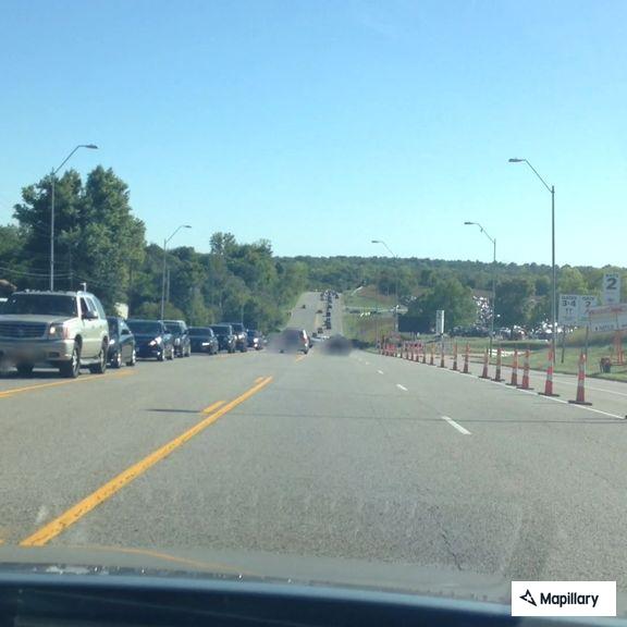 Traffic accident involving one car at Blue Ridge Cutoff, Kansas City MO ...
