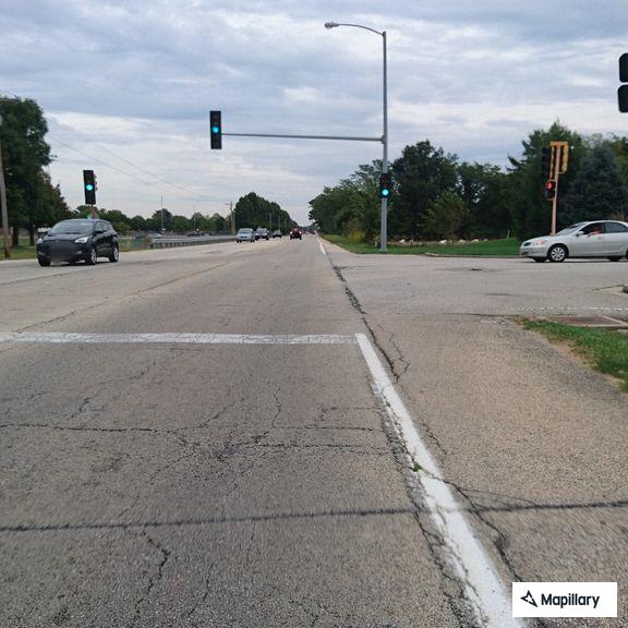 Traffic stop at Chatham and Sweetbriar with a yellow dog, Chatham IL ...