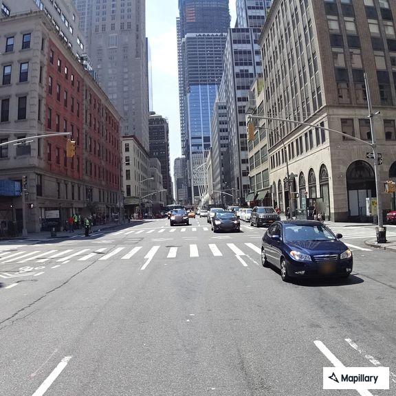 Traffic control and bus restrictions near Chambers street, New York NY ...