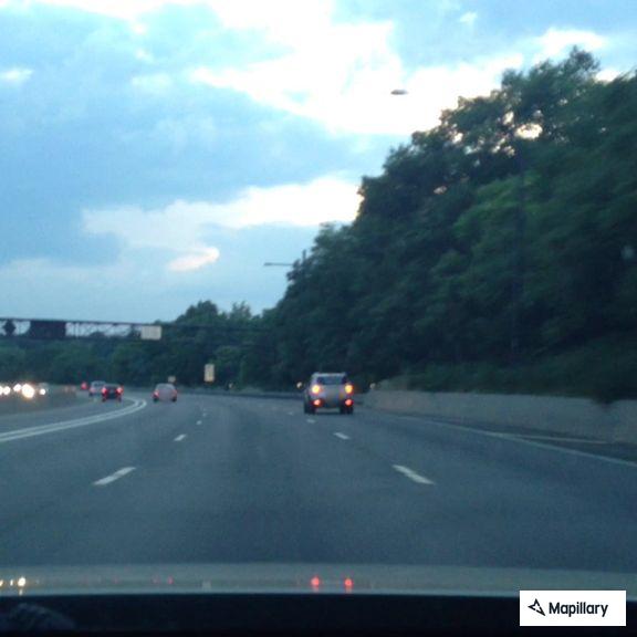 Overturned vehicle accident on Long Island Expressway eastbound, Nassau ...