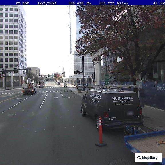Cars spin out on snowy road near Atlantic and Tresser, Stamford CT ...