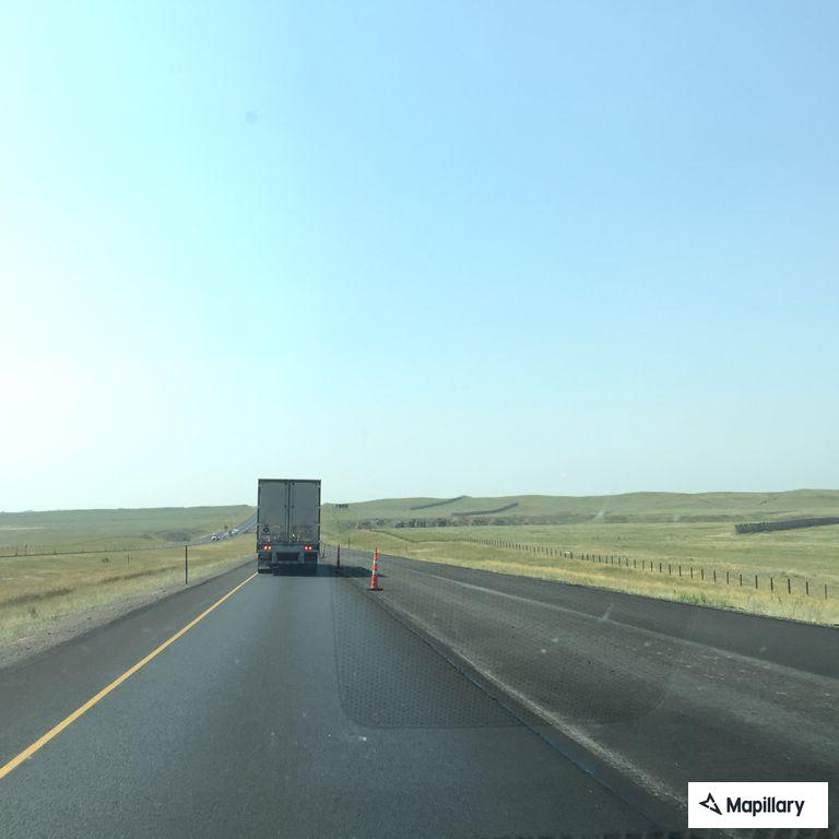 Traffic accident on I-25 with overturned truck and ejection, Laramie ...