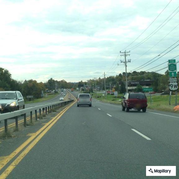 Car accident with property damage at route 9W and 299, Ulster County NY ...
