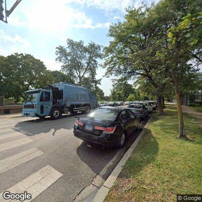 White car blocking bus lane at marine drive and wilson avenue, Chicago ...