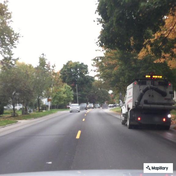 Large tree blocks side of road after semi accident, Richmond MI ...