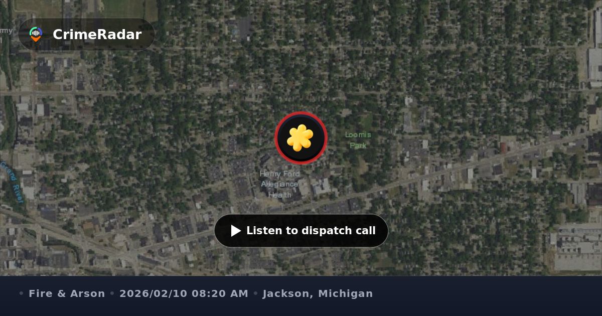 Fire alarm at hospital parking garage, Jackson MI | CrimeRadar