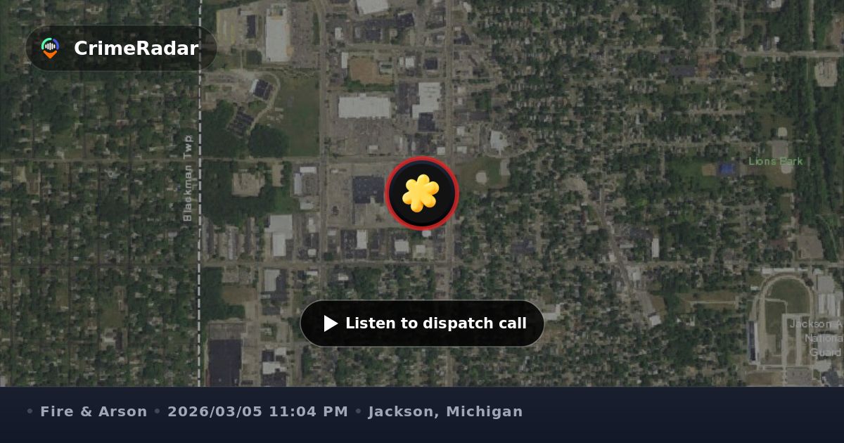 Fire alarm for general fire on West North Street, Jackson MI | CrimeRadar