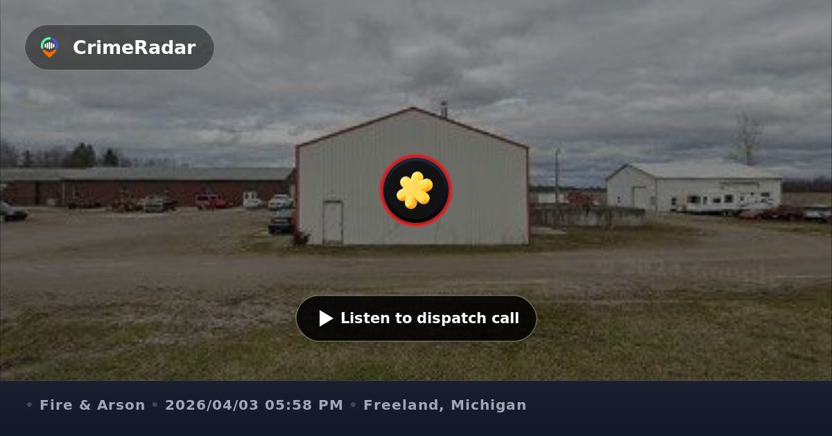 Vehicle fire near transmission shop on East Laporte, Freeland MI ...