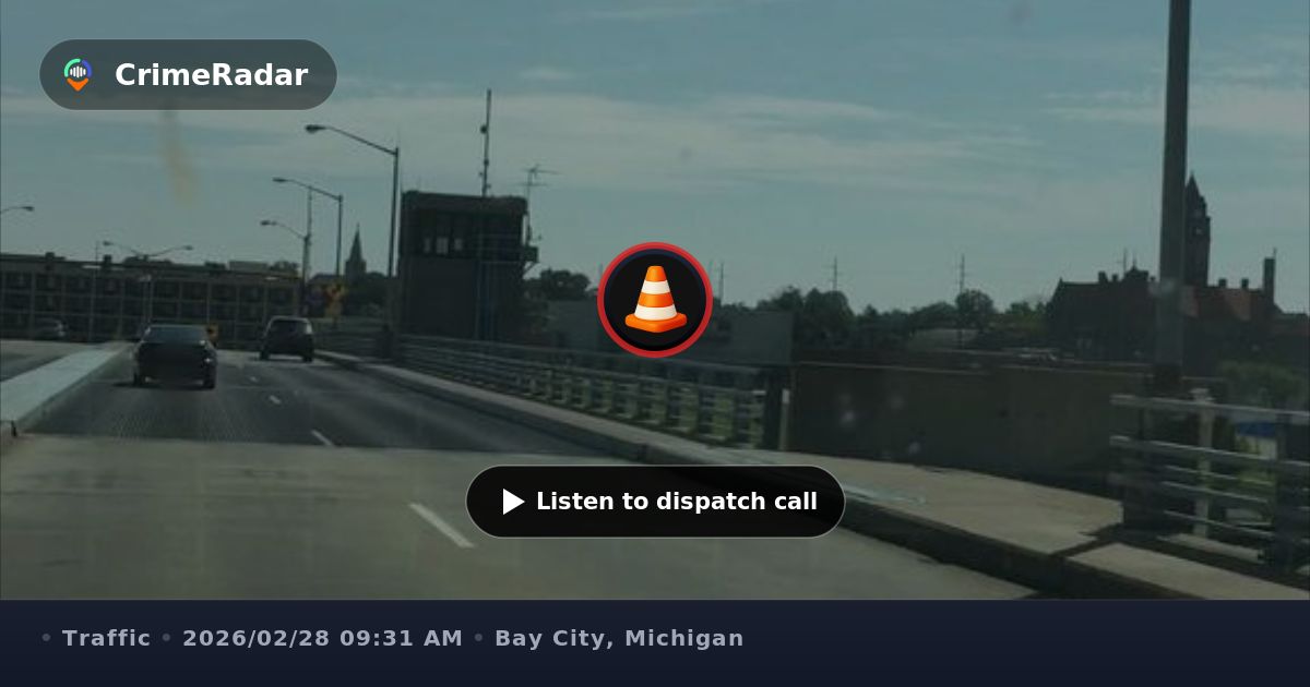 Car swerving over center line on bridge, Bay City MI | CrimeRadar