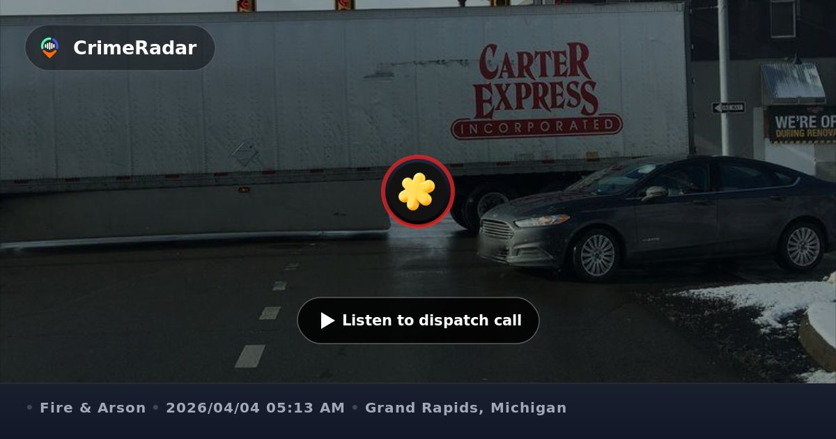 Truck fire under highway near Scribner and Turner, Grand Rapids MI ...