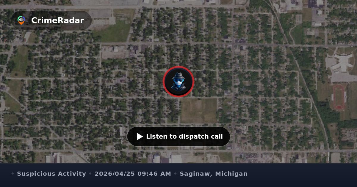Suspicious vehicle circling near Oakwood address, Saginaw MI | CrimeRadar