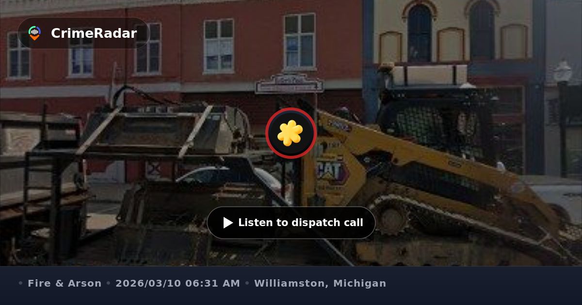 Vehicle fire near building at Keller’s Plaza, Williamston MI | CrimeRadar