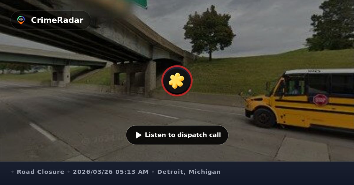 Blocked catch basin causing flooding on freeway curve, Detroit MI ...