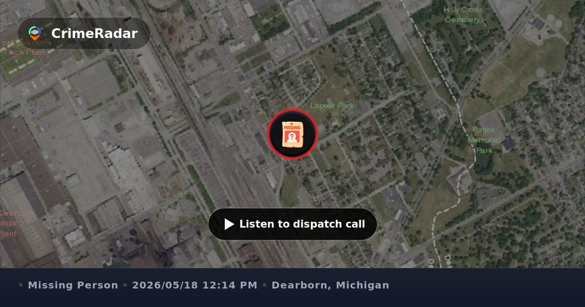 Officers search for missing juvenile near Brady, Dearborn MI | CrimeRadar