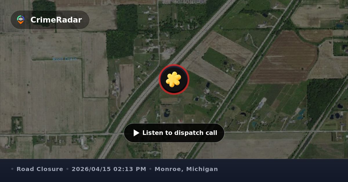 Flooding causes road closures near Armstrong Road, Monroe County MI ...