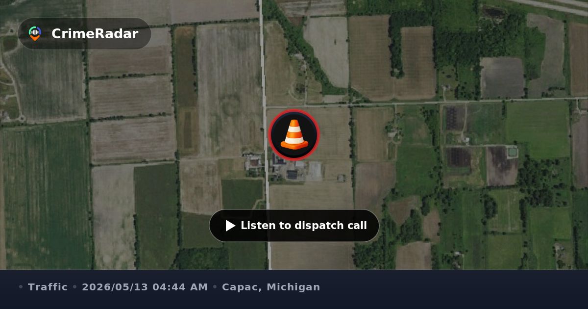 Rollover crash with person trapped on Burt Road, Capac MI | CrimeRadar