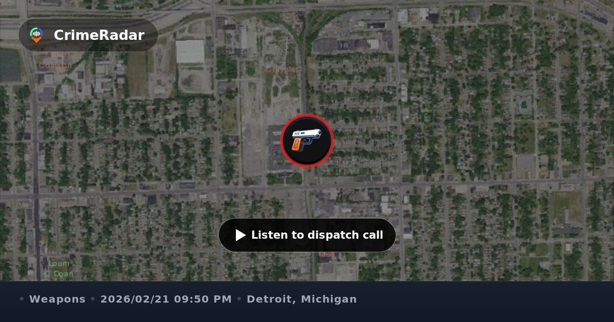 Gunfire alert linked to red SUV near Strathmoor, Detroit MI | CrimeRadar