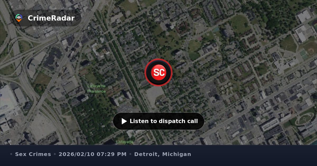 Sex crime reported at East Lafayette residence, Detroit MI | CrimeRadar