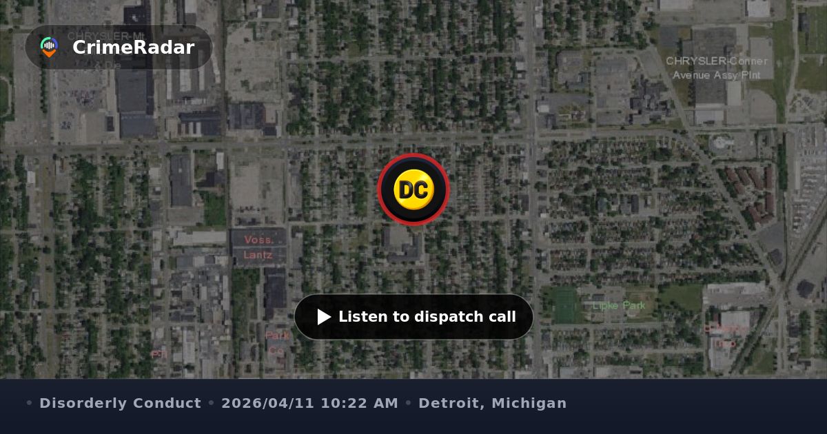 Confrontation reported at Concord Street address, Detroit MI | CrimeRadar
