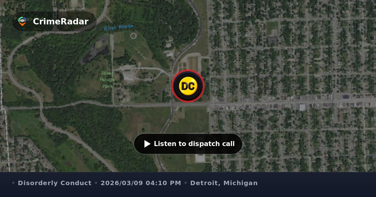 Police monitor heavy crowd at Rouge Park, Detroit MI | CrimeRadar