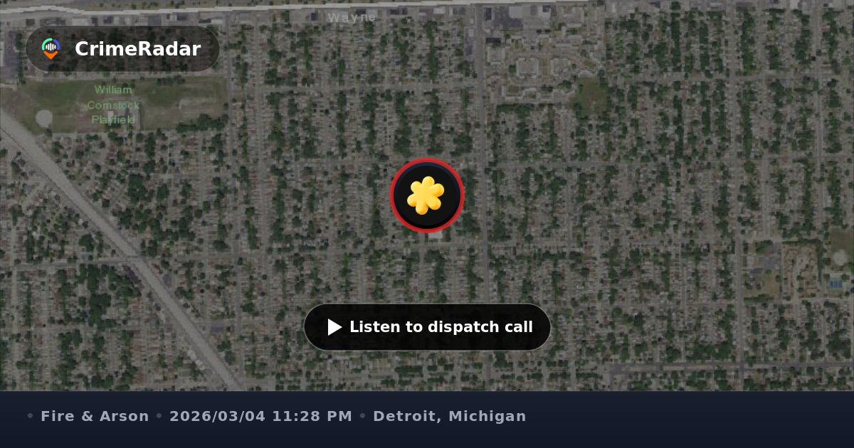 Downed wire reported on Vassar Street, Detroit MI | CrimeRadar