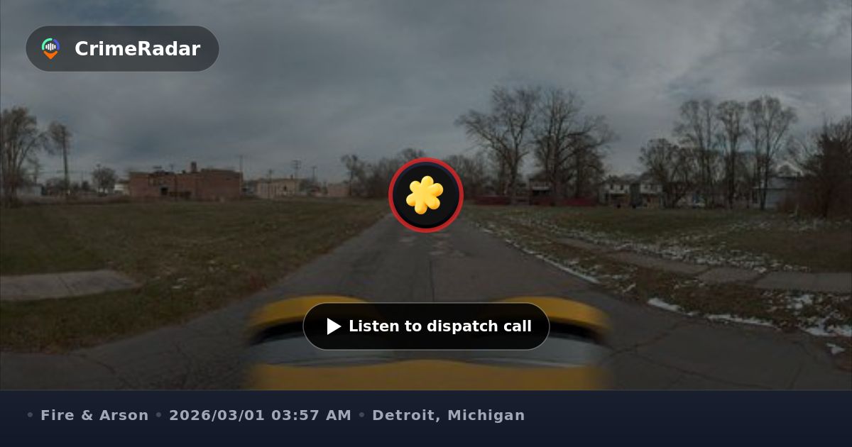Fire crews knock down second-floor structure fire, Detroit MI | CrimeRadar