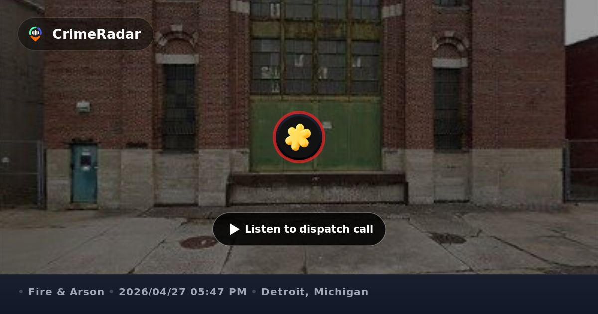 House fire with power outage on Custer Street, Detroit MI | CrimeRadar