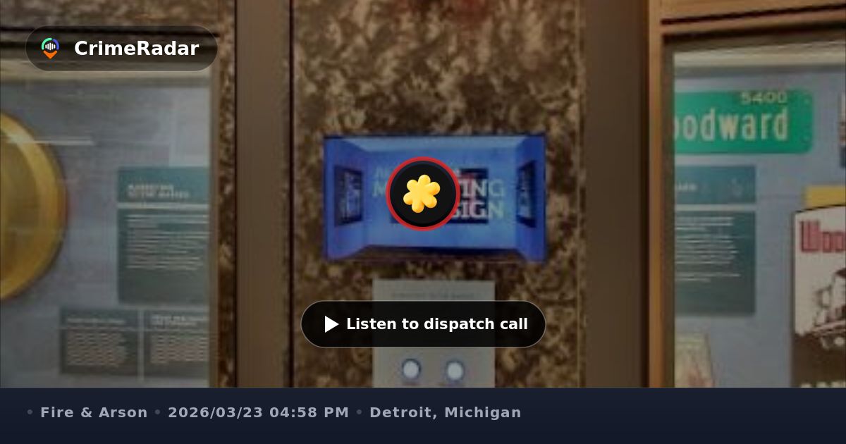 False fire alarm and unsecured doors on Woodward, Detroit MI | CrimeRadar