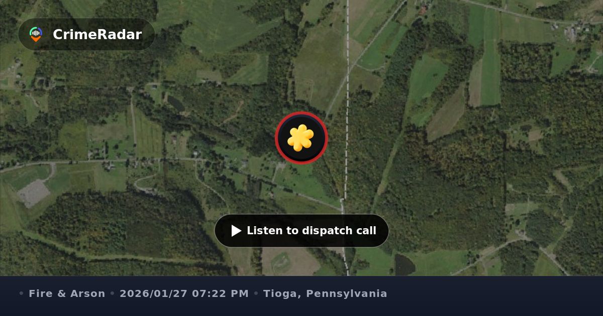 Fire response in Tioga County, Tioga County PA | CrimeRadar