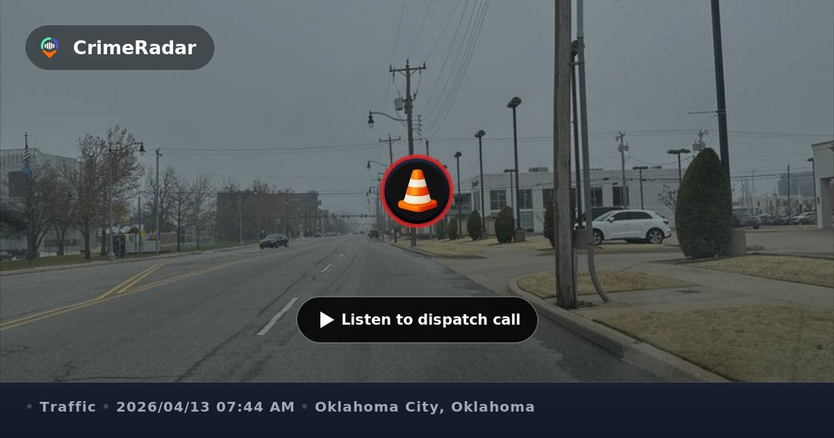 Moving train blocking traffic at Thirteenth and Broadway, Oklahoma City ...