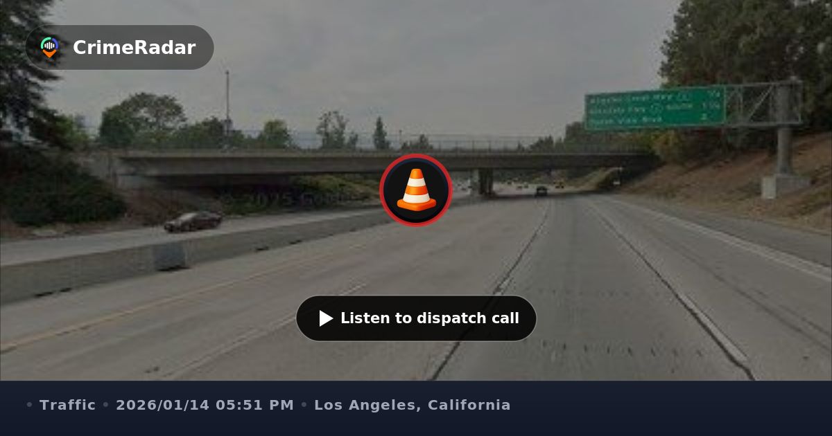 Disabled vehicle from pothole on I‑210 westbound, Los Angeles County CA ...