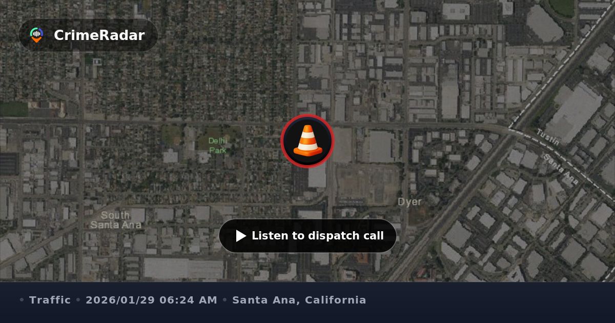 Damaged pickup at Dyer Rd west off-ramp; flatbed requested, Santa Ana ...