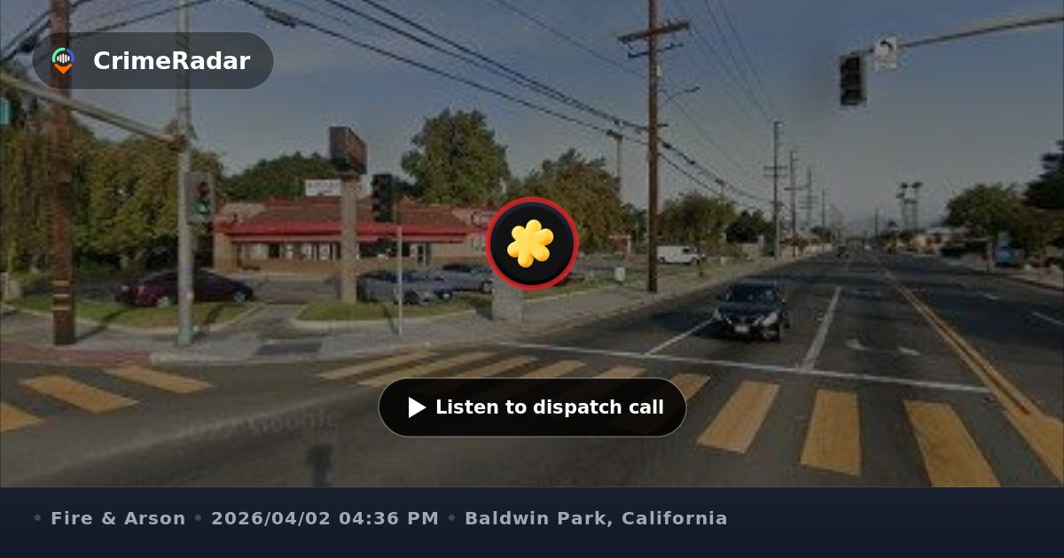 Red big rig emitting heavy black smoke, Baldwin Park CA | CrimeRadar