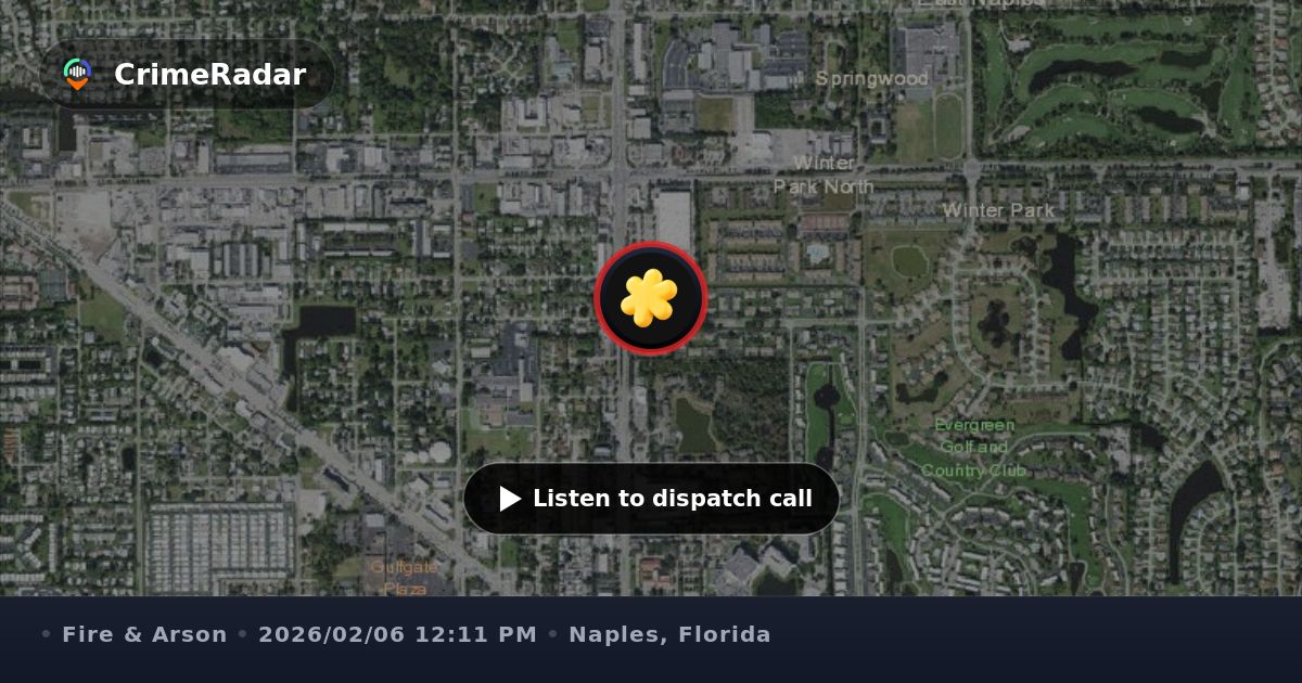 House fire alarm at Cassandras Court residence, Naples FL | CrimeRadar