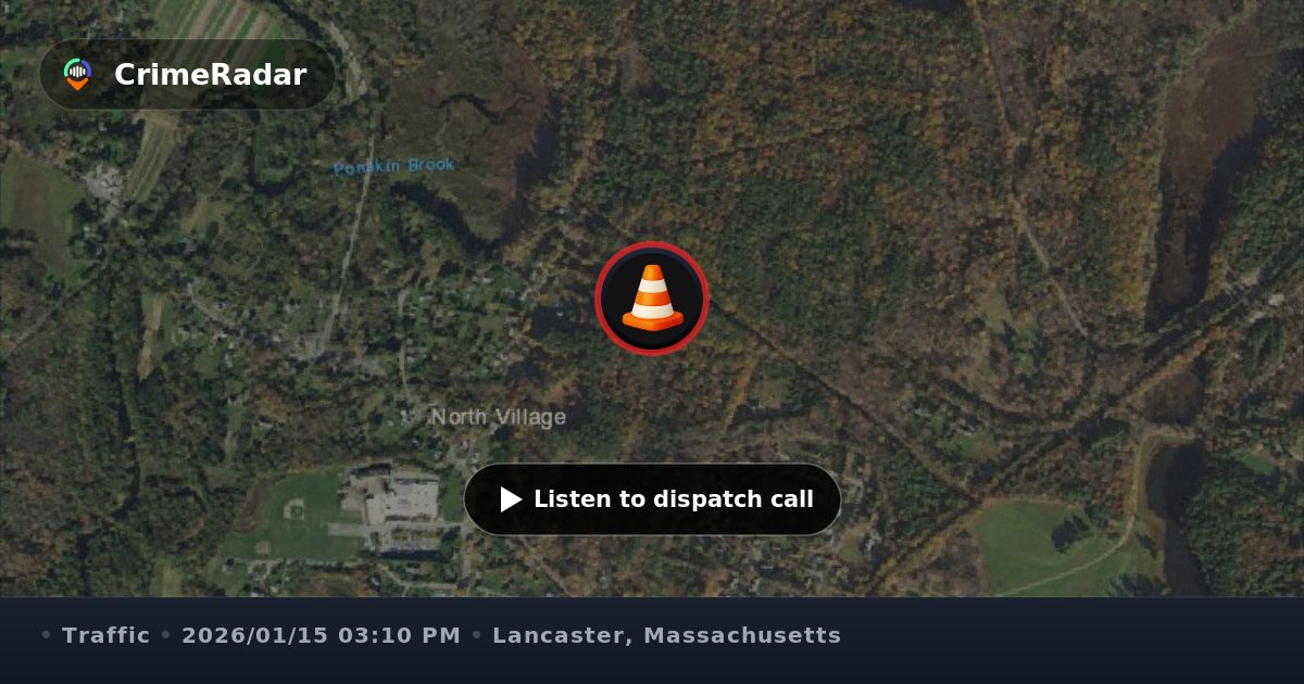 Minor vehicle accident near fire station, Lancaster MA | CrimeRadar