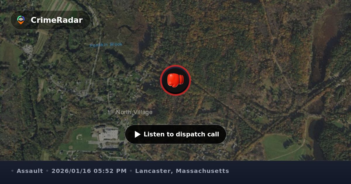 Fight leaves inmate injured near Shirley Rd, Lancaster MA | CrimeRadar