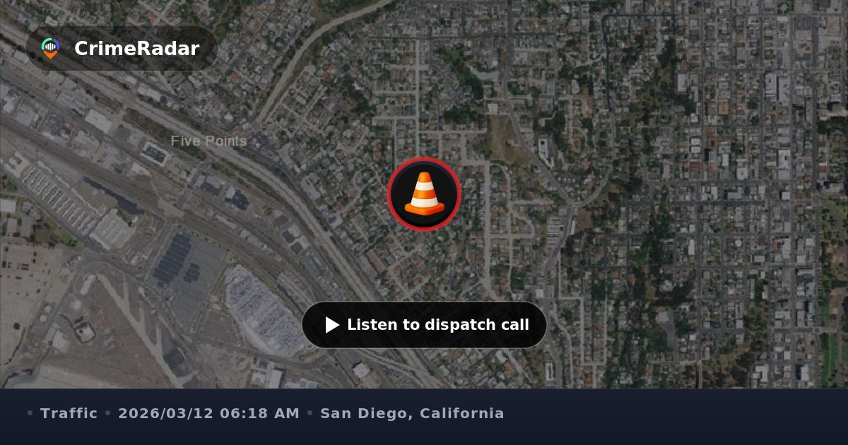 Traffic incident on Middletown Plaza off-ramp, San Diego CA | CrimeRadar
