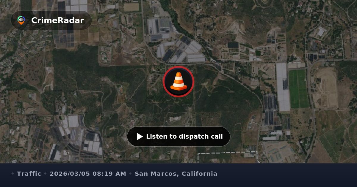 Vehicle and bicycle crash at Los Posas and Wolf Sporing, San Marcos CA ...