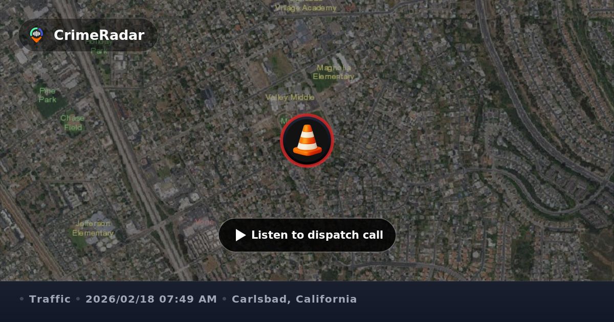 Collision involving fire engine and ambulance, Carlsbad CA | CrimeRadar