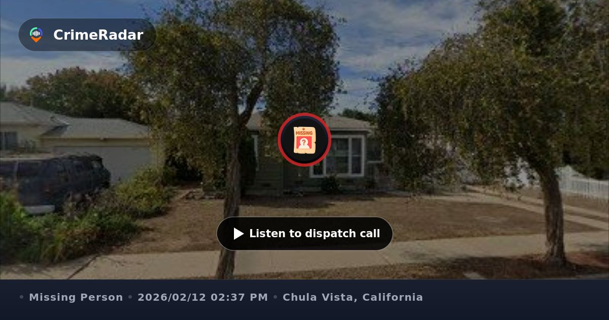 Missing person at risk after suicidal threats, Chula Vista CA | CrimeRadar