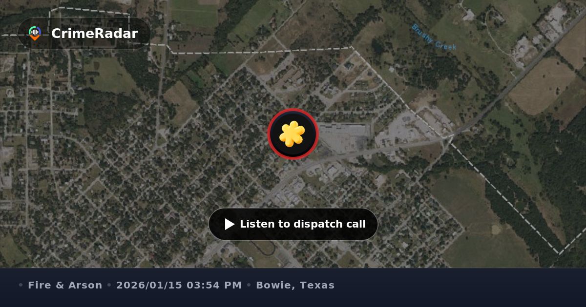 Fire alarm sounds at Independence Hall, Bowie TX | CrimeRadar