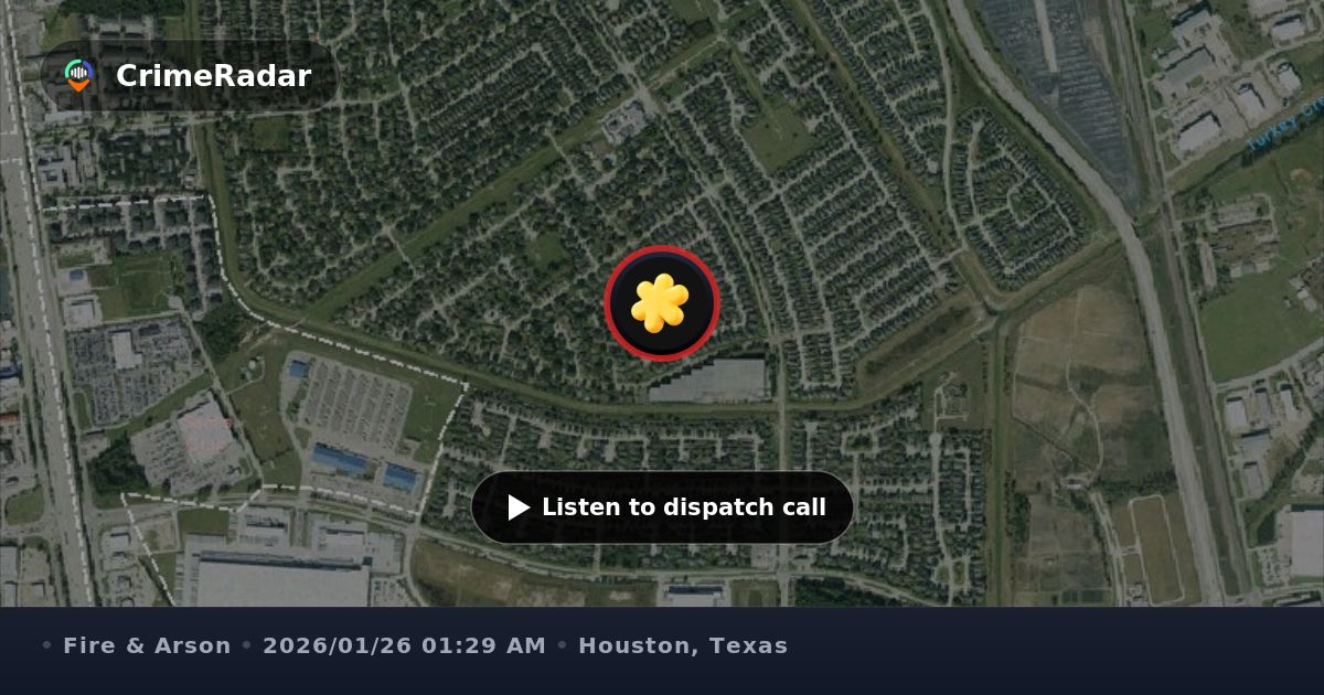 Fire crew checks residential alarm near Edgewood Dr, Houston TX ...