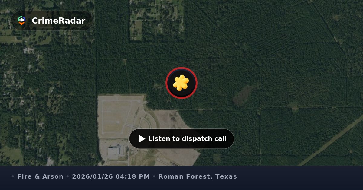 White smoke seen in possible structure fire, Roman Forest TX | CrimeRadar