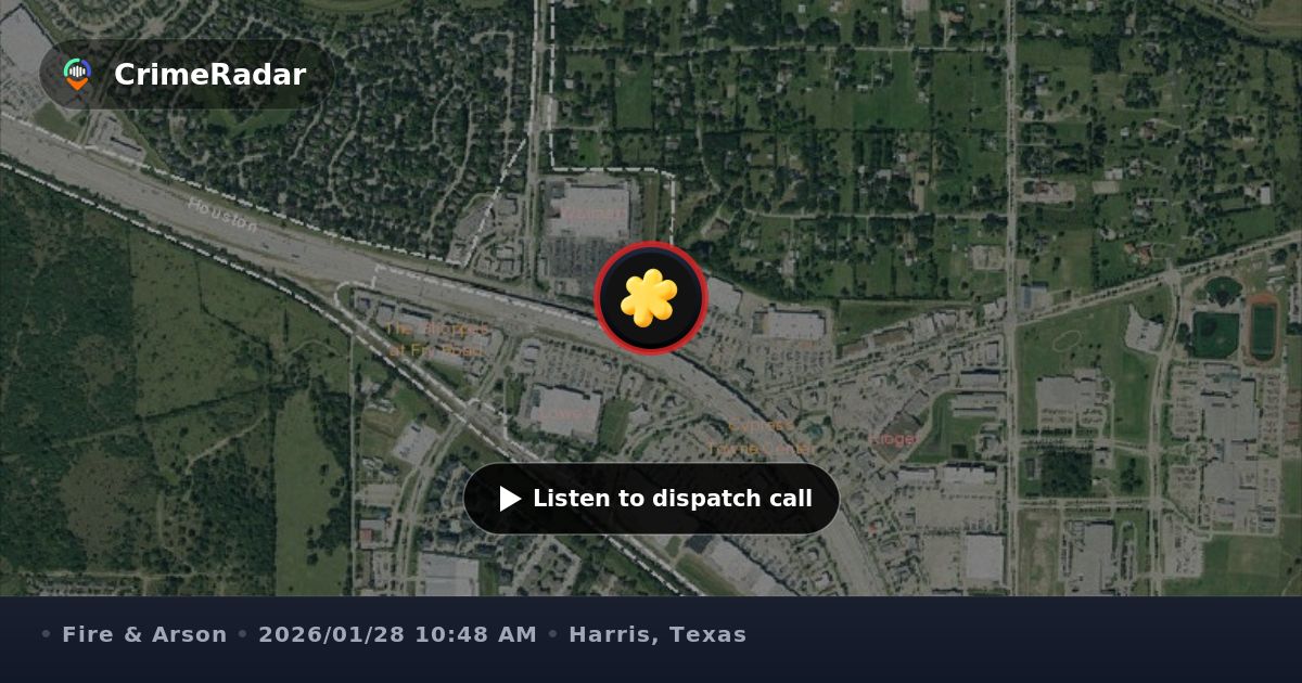 Possible fire alarm near Northwest Freeway, Harris County TX | CrimeRadar