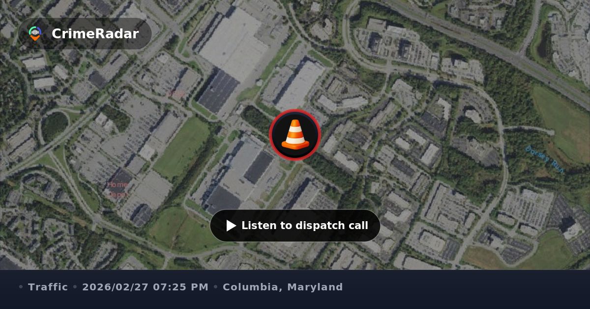 Injury crash reported on Snowden River Parkway, Columbia MD | CrimeRadar